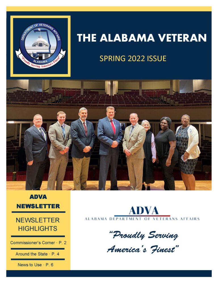 ALABAMA VETERAN NEWSLETTER – Alabama Department of Veterans Affairs