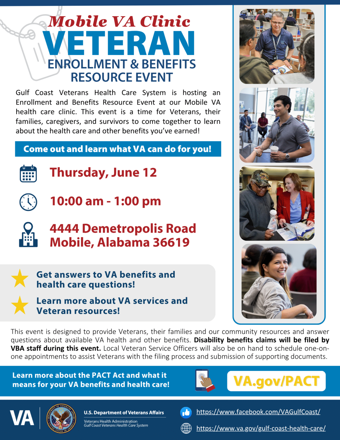 Mobile VA Clinic Veteran Enrollment & Benefits Resource Event – Alabama ...